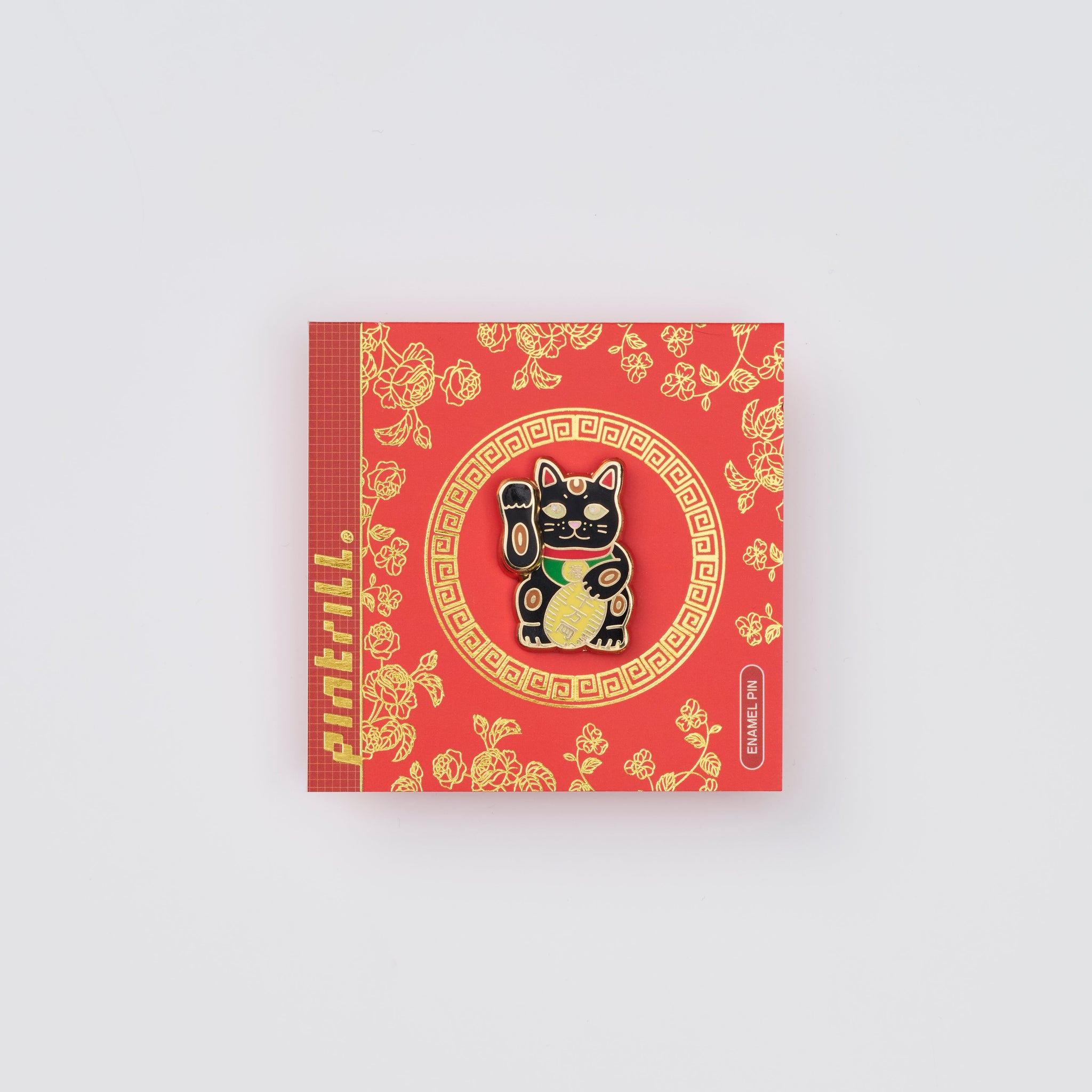Pin Trill Lucky Cat Black